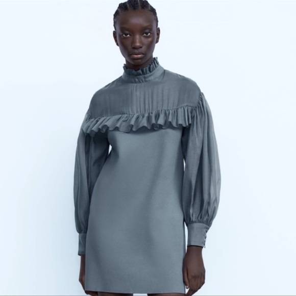 Zara | Dresses | Zara Organza Mini Knit Dress | Poshmark